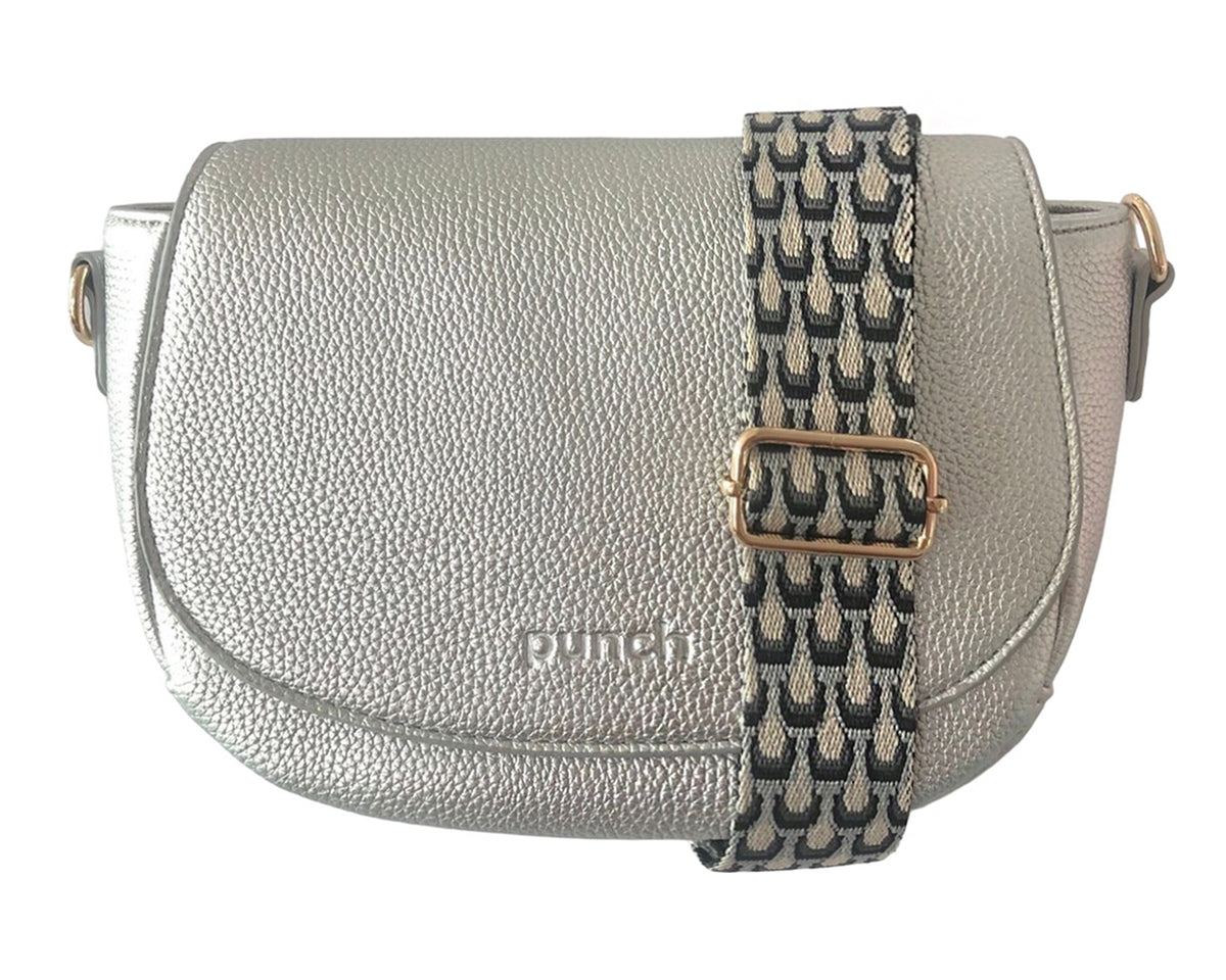 HARPER SADDLE CROSSBODY BAG SILVER – Punch Neoprene
