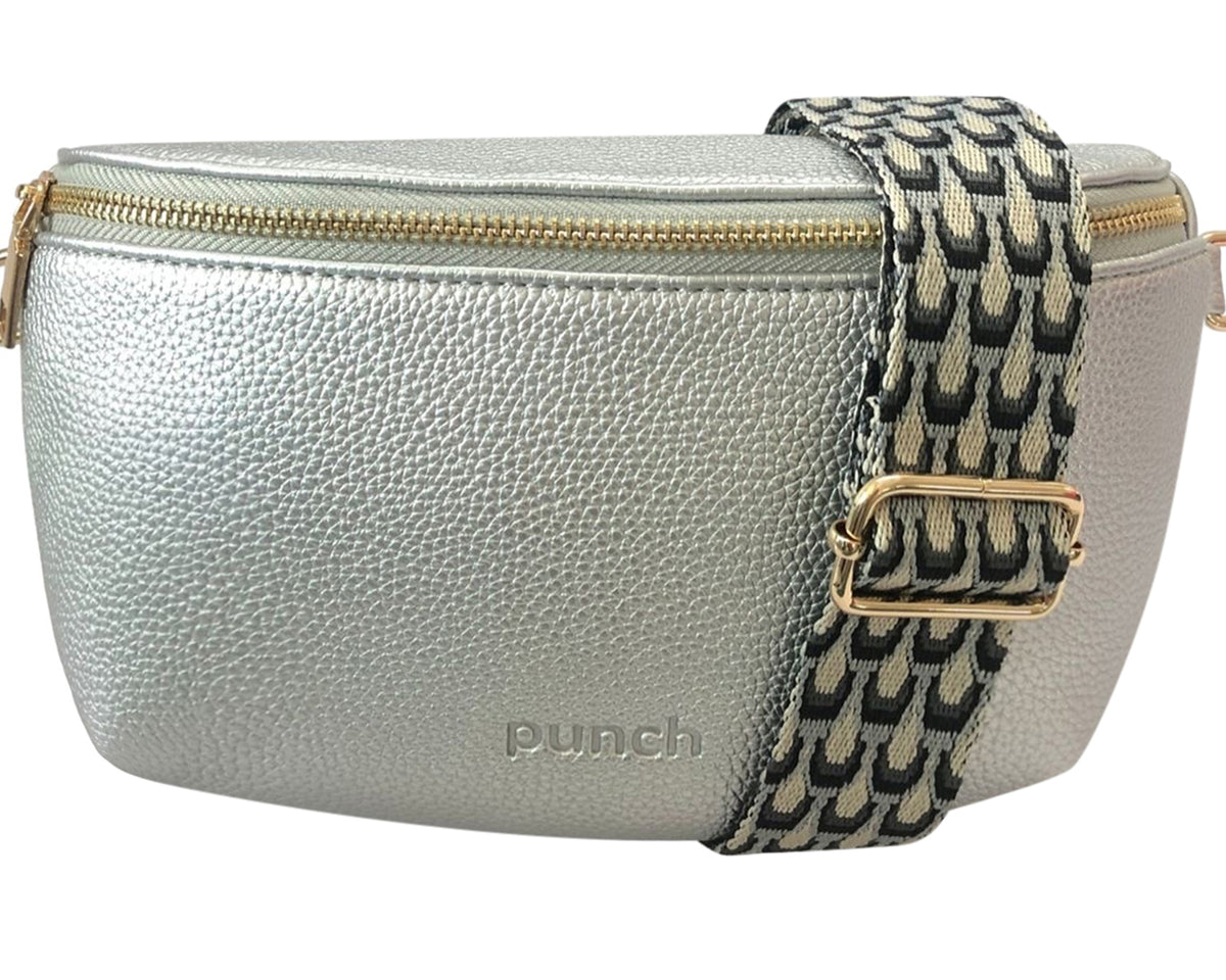 SUSIE SMALL SLING BAG SILVER – Punch Neoprene